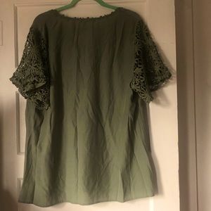 BloomChic | Tops | Bloomchic Plain V Neck Floral Patchwork Blouse ...